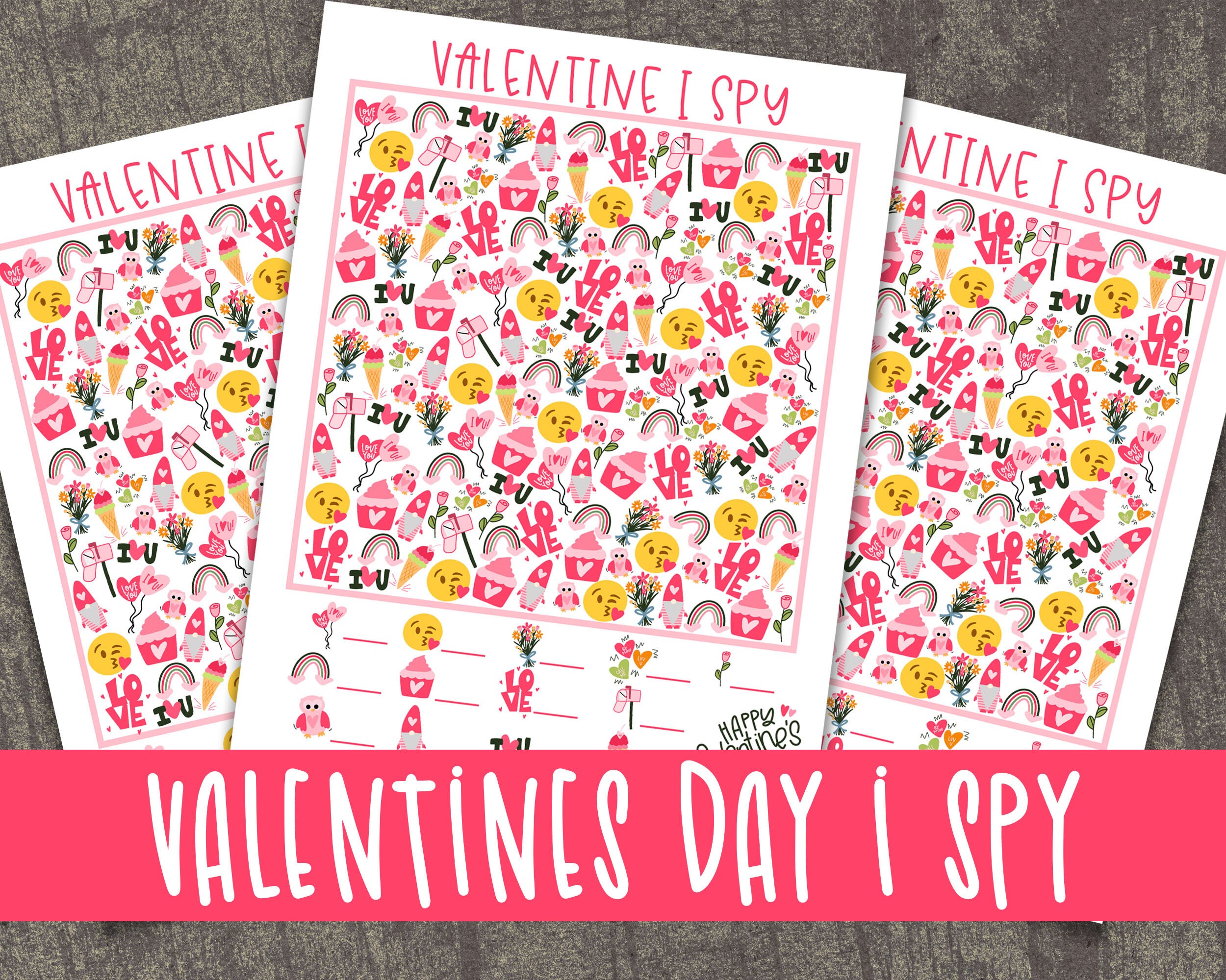 Valentine's Day I Spy Party Valentine's Day Game I Spy Game Educational ...