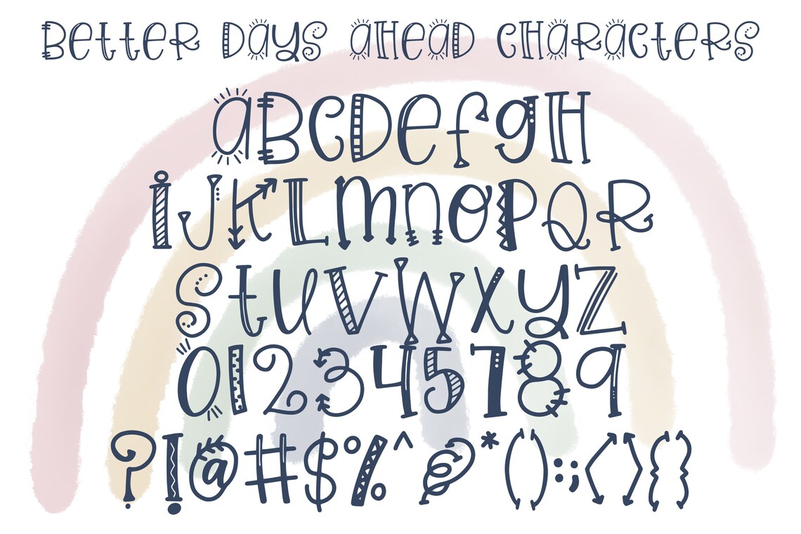 Better Days Ahead | Fun Font With Doodle Alphabet | Happy Font | Doodle ...