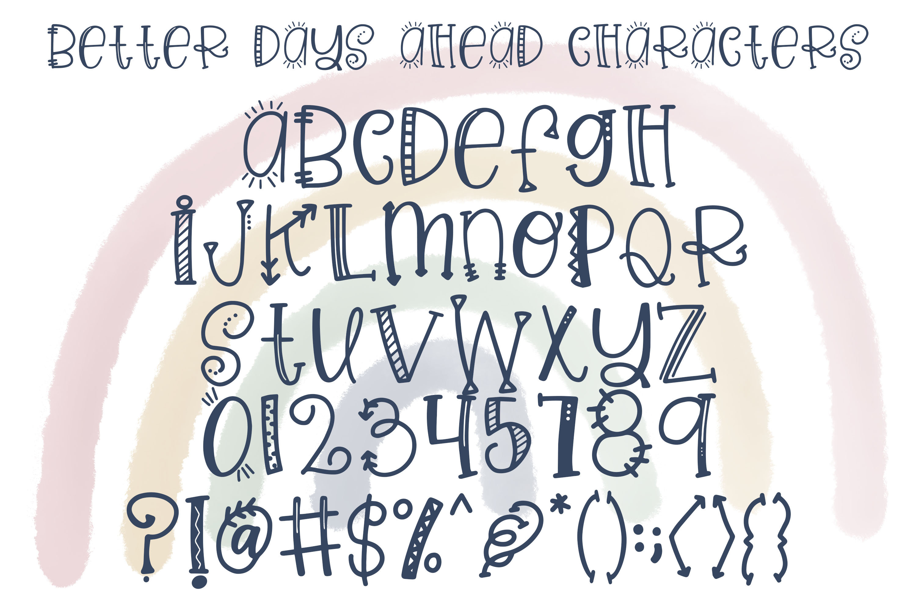 Better Days Ahead | Fun Font With Doodle Alphabet | Happy Font | Doodle ...