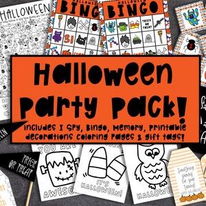 Halloween Party Pack! Includes Games, Decorations, and Gift Tags ...
