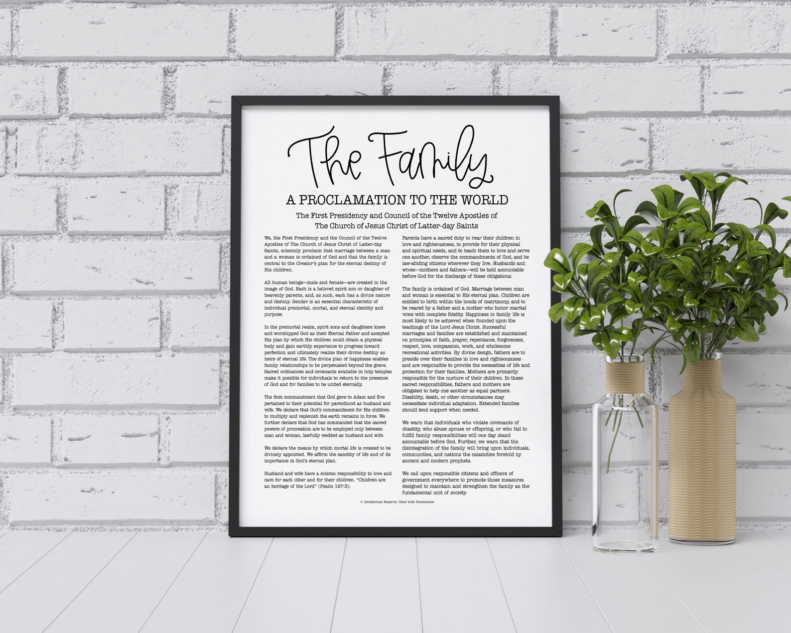 The Family A Proclamation to the World the Family Proclamation ...