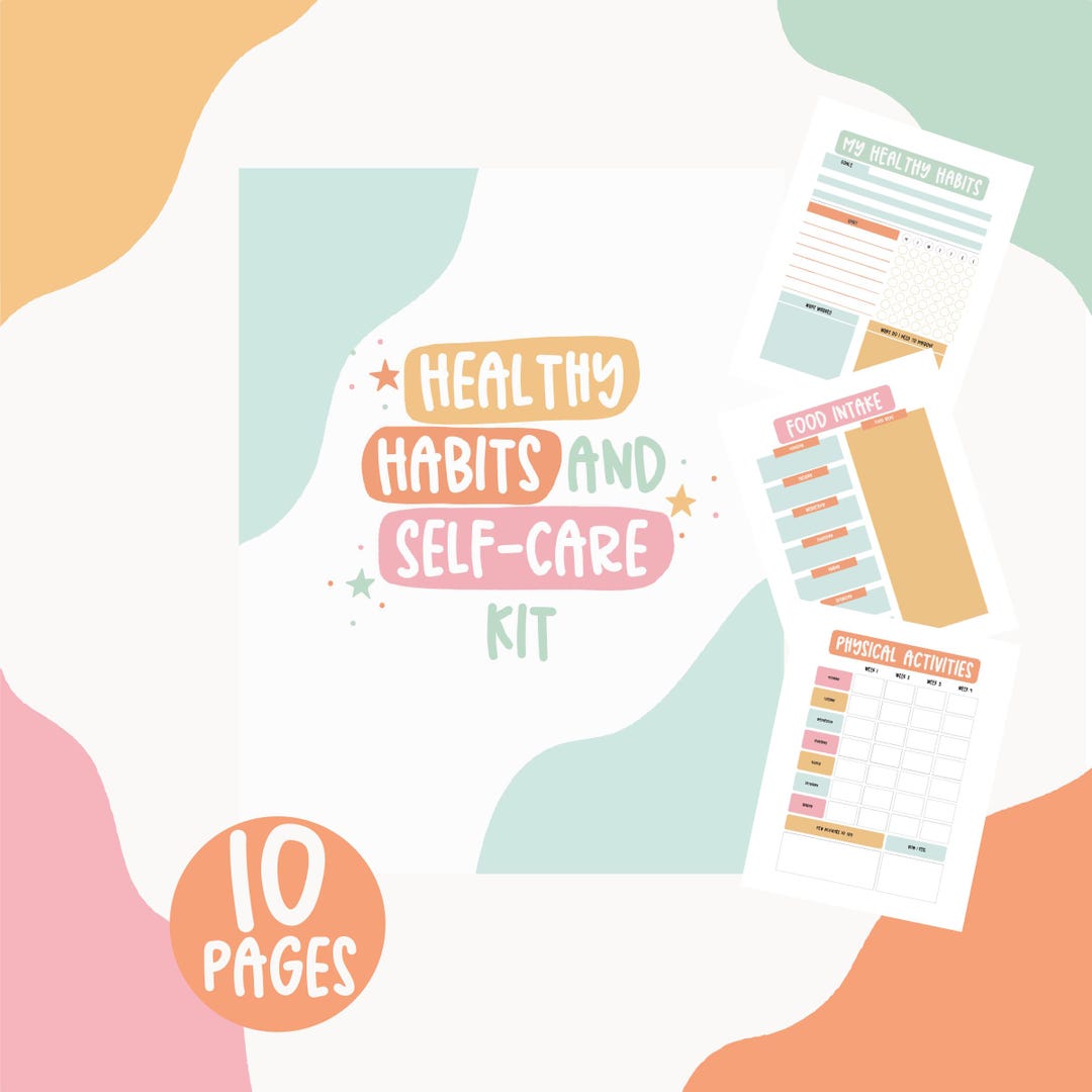 Healthy Habits Tracker for Kids | Printable Food Log, Exercise Chart ...