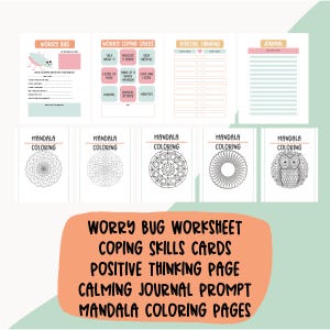 Worry Worksheets for Kids | Printable Calm-down Activities, Coping ...