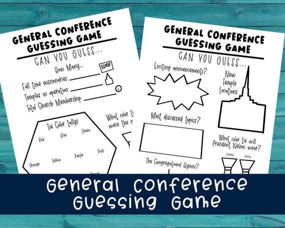General Conference Guessing Game the Church of Jesus Christ - Etsy