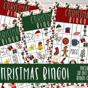 Christmas Bingo for Families - Includes 30 Different Bingo Cards ...
