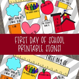 First Day of School Sign With Journaling Back to School - Etsy
