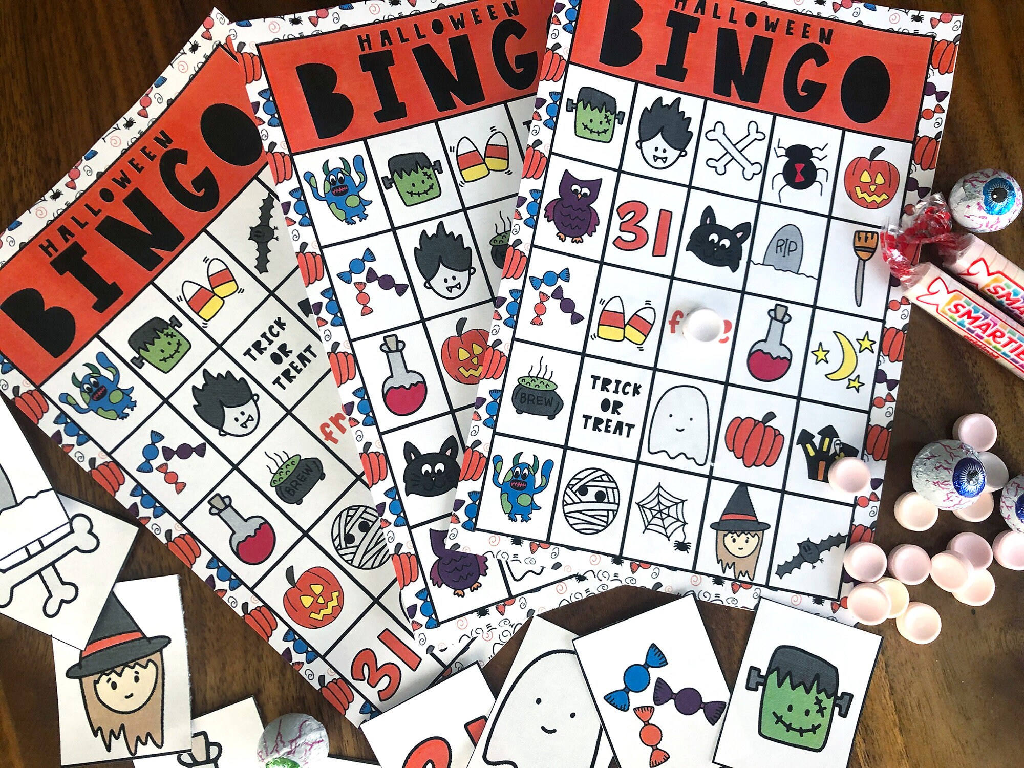 Halloween Bingo Printable Classroom Set With 30 Different Cards - Etsy