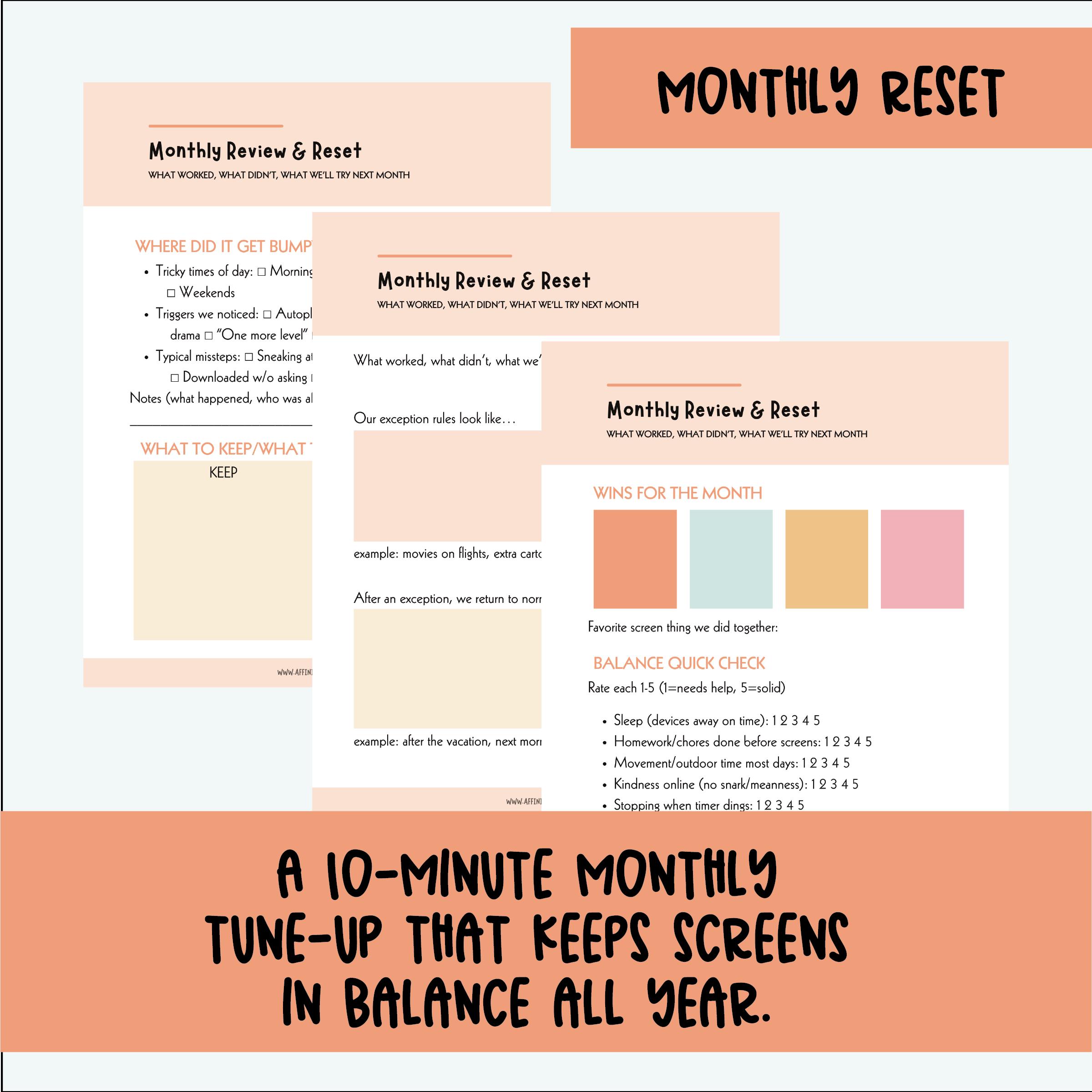 Family Screen Time Plan Printable | Kids Tech Contract, Screen Time ...
