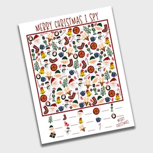 Christmas I Spy Printable for Classroom or Family Party Christmas Party ...