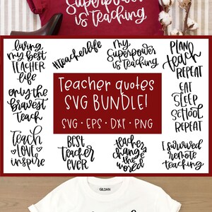 Teacher Quotes SVG Bundle! Cut Files for Cricut and Silhouette - Etsy