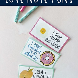 20 Fun Food Pun Lunch Box Notes Cute Lunch Notes for Kids, Slip Into ...