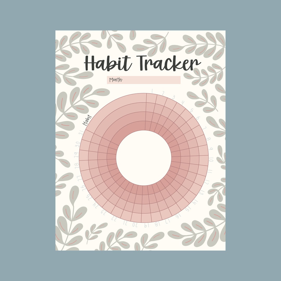 Monthly Habit Tracker Printable | Monthly Habit Tracker Journal ...