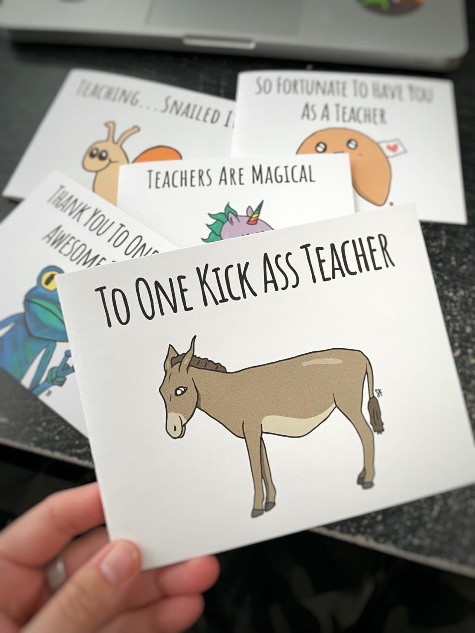 So Fortunate to Have You as A Teacher Fortune Cookie Pun Greeting Card ...