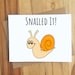 Snailed It! Snail Pun Greeting Card / Celebrate Celebration ...