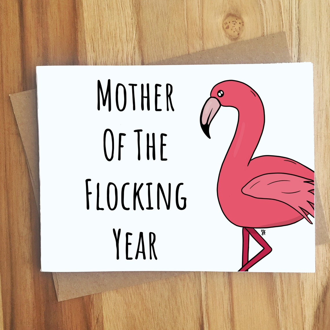 Mother of the Flocking Year Flamingo Card / Handmade Greeting - Etsy