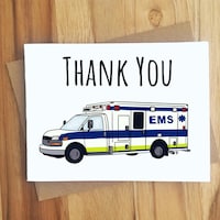 EMT Appreciation Thank You Printable Cards,paramedic Graduation Card ...