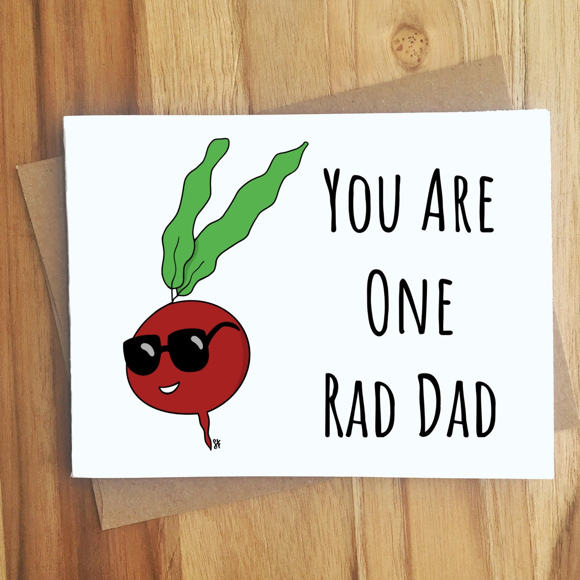 You Are One Rad Dad Radish Card / Handmade Greeting Cards / - Etsy