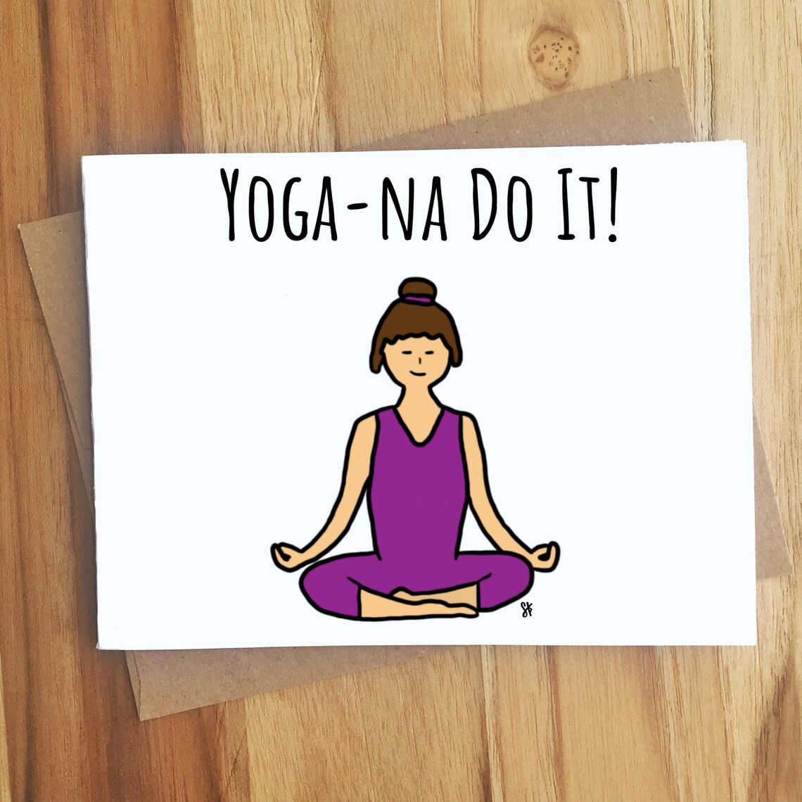 Yoga-na Do It Yoga Pun Greeting Card / Handmade Gift / Love | Etsy