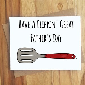 Have A Flippin Great Father's Day Spatula Pun Card / Handmade Greeting ...