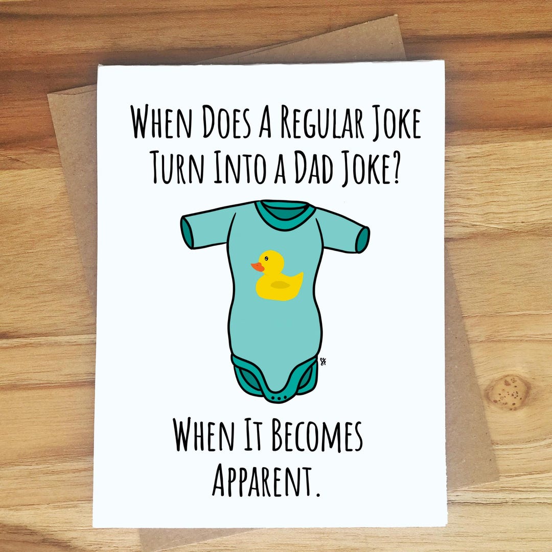 When It Becomes Apparent Baby Pun Greeting Card / Babies / New Mom Dad ...