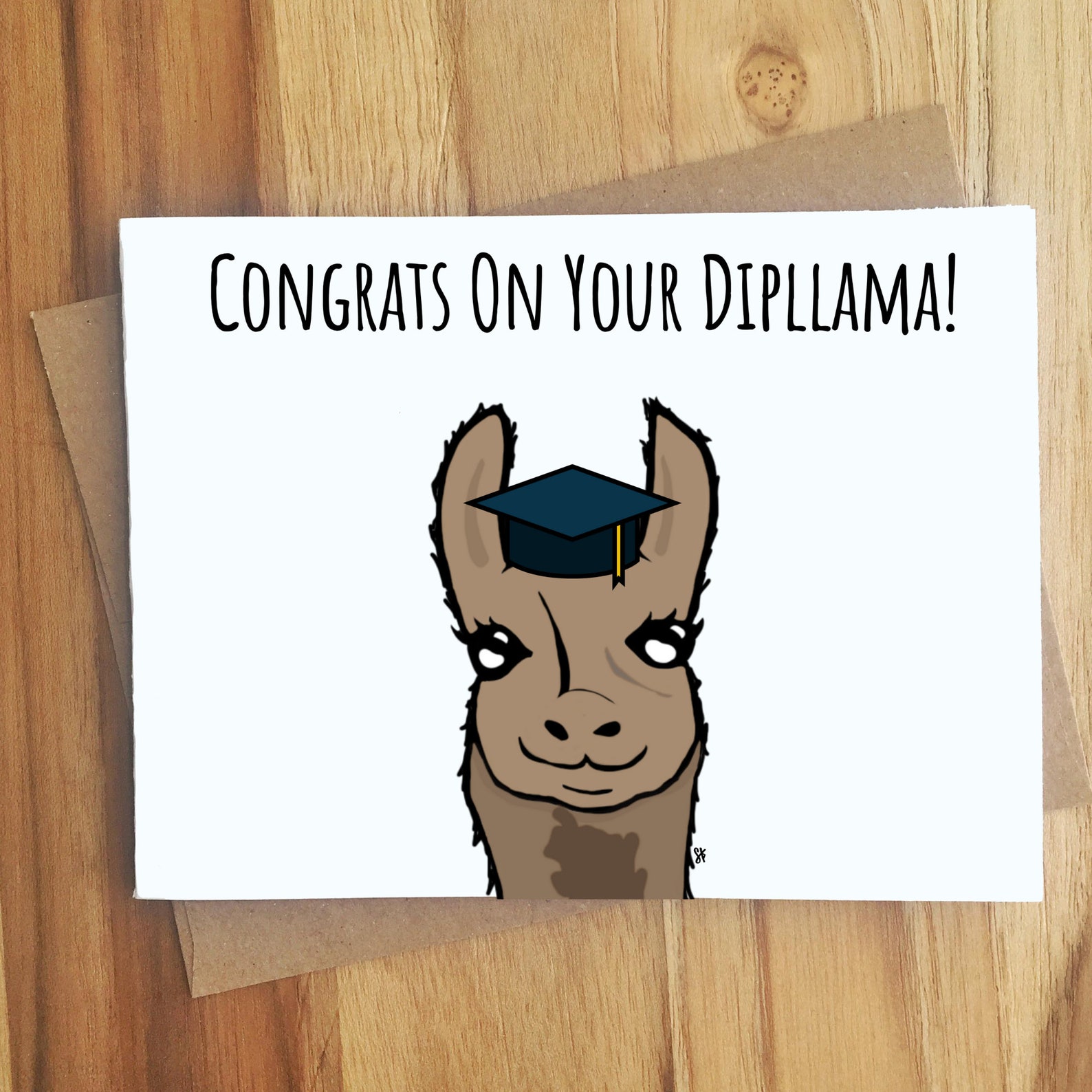 Congrats On Your Dipllama Llama Graduation Pun Card / | Etsy
