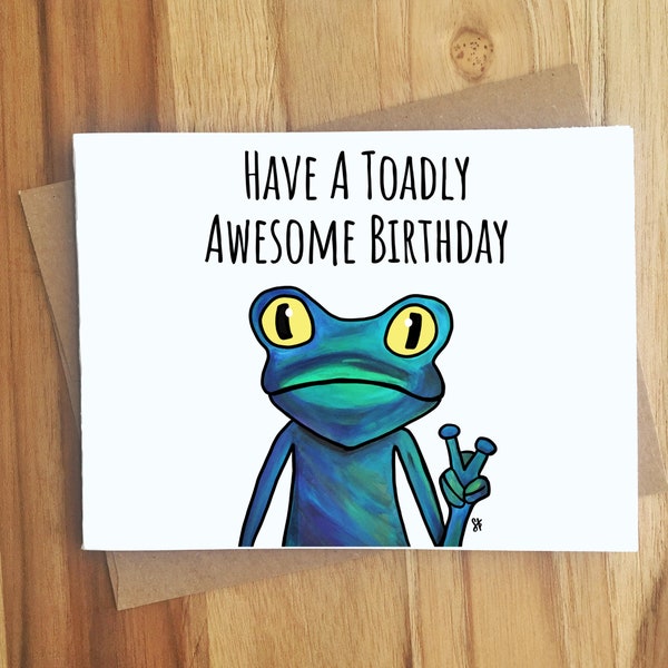 Frog Card - Etsy