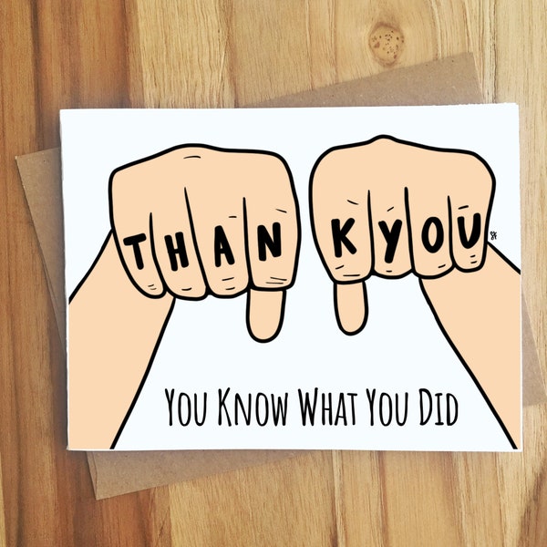 Rude Thank You Cards - Etsy