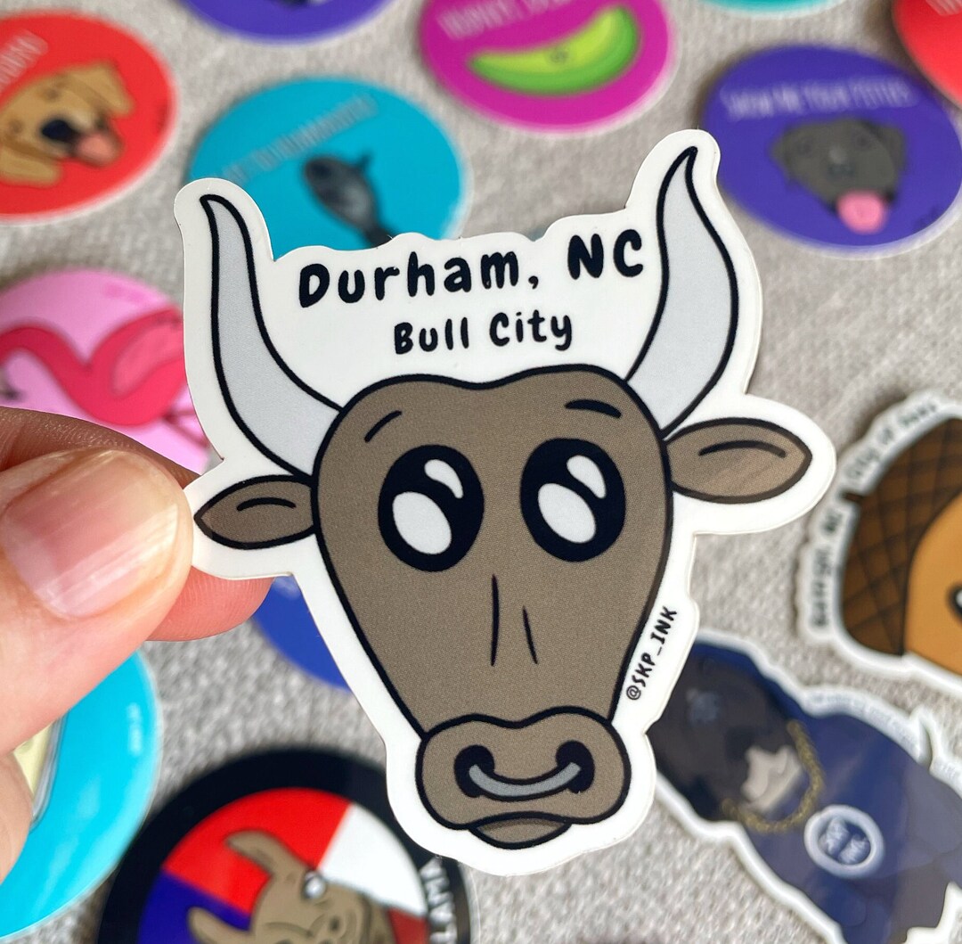 Durham NC Bull City 2 Inch Vinyl Sticker / Play on Words / Punny Gift ...