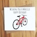 Wishing You A Wheelie Happy Birthday Bike Pun Greeting Card / Handmade ...