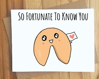 Fortune Cookie Card | Etsy