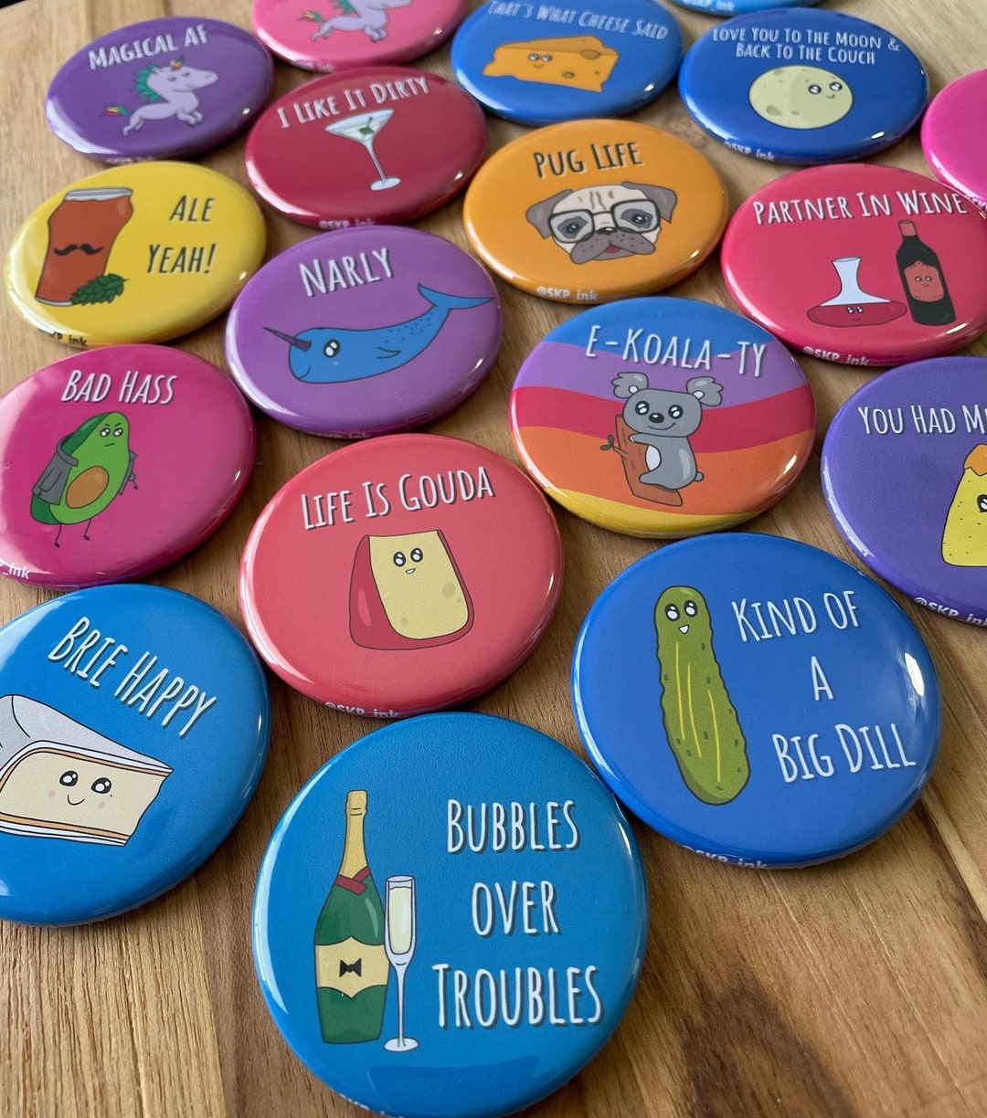 Pun Fridge Magnet Pack / Mix & Match / Play on Words / Punny Gift / Bad ...