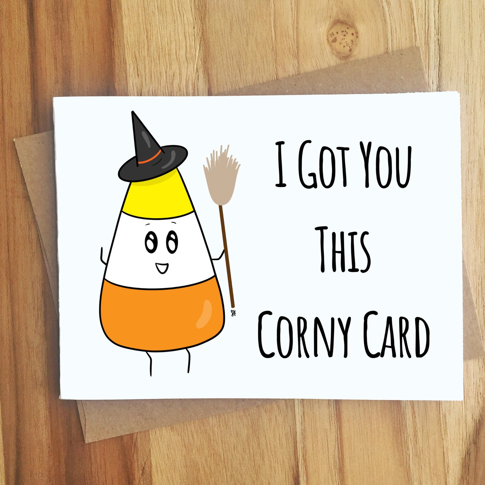I Got You This Corny Card Candy Corn Pun Greeting Card / Fall - Etsy