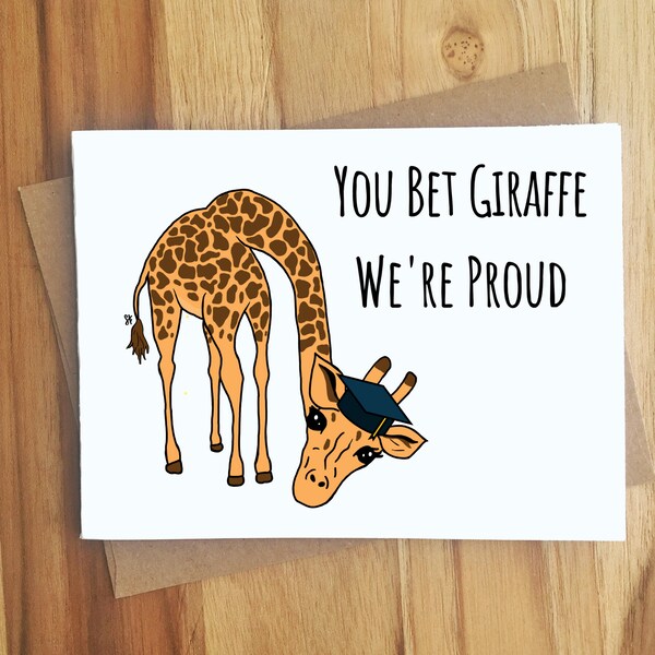 Giraffe Pun Card - Etsy