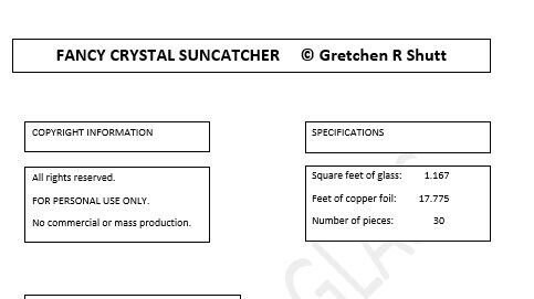 Fancy Crystal Suncatcher Pattern, Patterns & Tutorials, Stained Glass ...