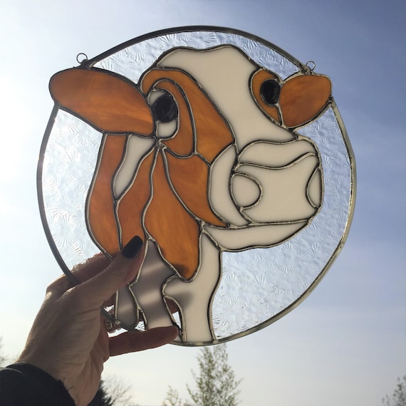 PDF Instant Download Stained Glass Patterns Happy Cow Window - Etsy