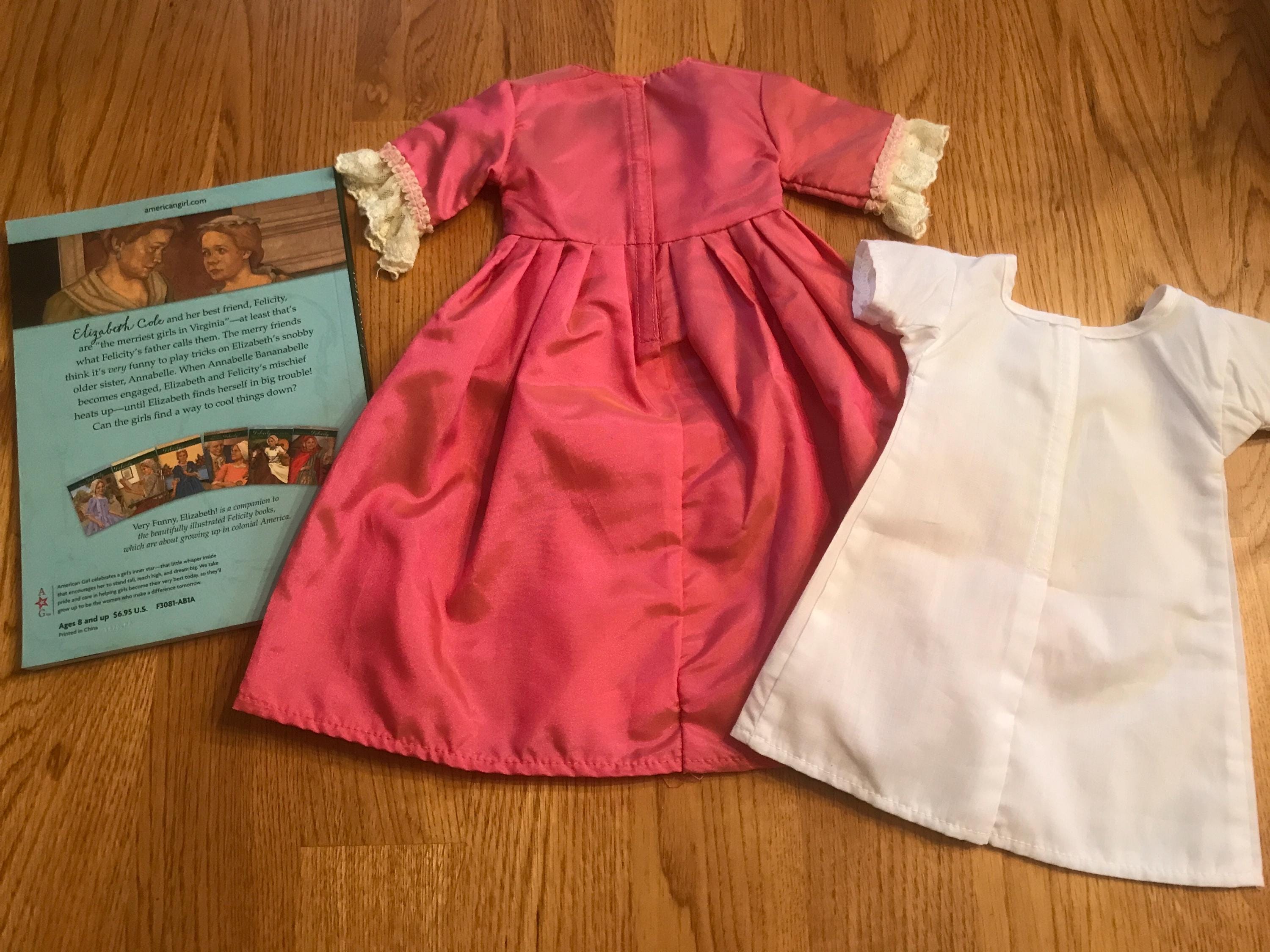 American Girl Elizabeth's Meet Gown, Undershift, and Book ~ From an ...