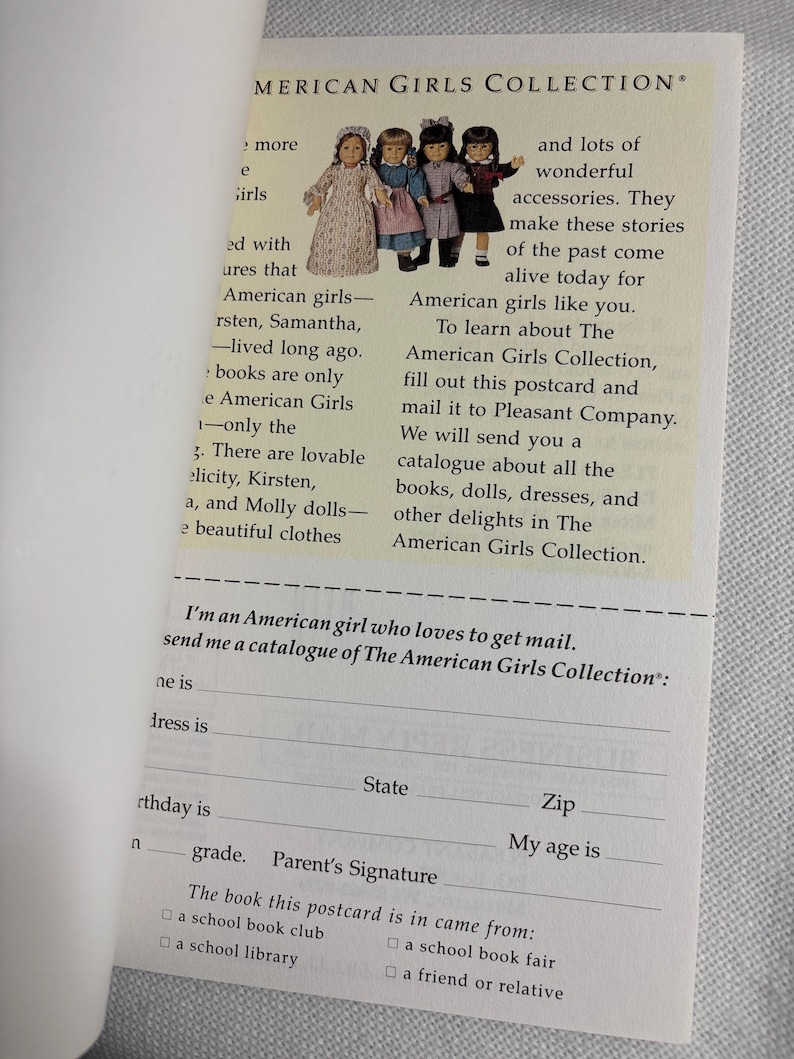 FIRST SCHOLASTIC PRINTING! American Girl Pleasant Company Samantha ...