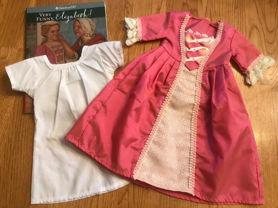 American Girl Elizabeth's Meet Gown, Undershift, and Book ~ From an ...