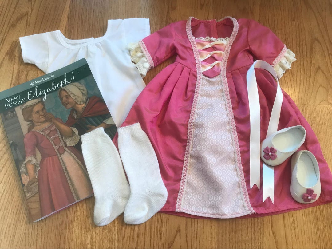 NEW! American Girl Elizabeth's Meet Outfit ~ Complete~ Gown, Undershift ...