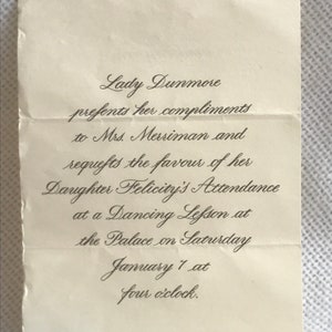 American Girl Pleasant Company Invitation From Felicity's Invitation ...