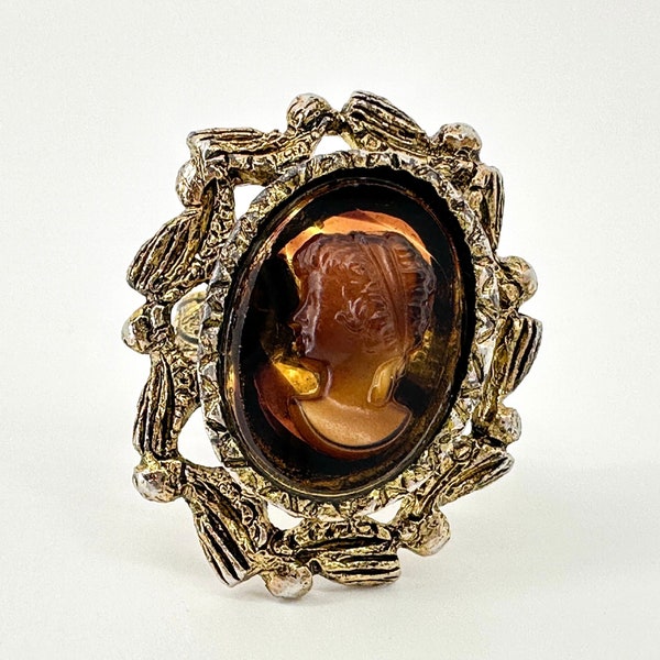 Amber Glass Cameo - Etsy