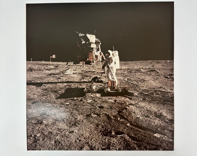 Buzz Aldrin Deploys Passive Seismic Experiment Apollo 11, 1969 Original ...