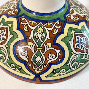 Vintage Hand Painted Sornaga Egyptian Folk Art Pottery Ceramic Decanter ...