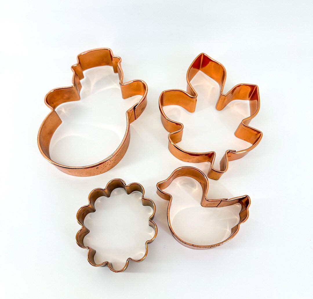 Vintage Copper Cookie Cutters- Set of 4 - Etsy
