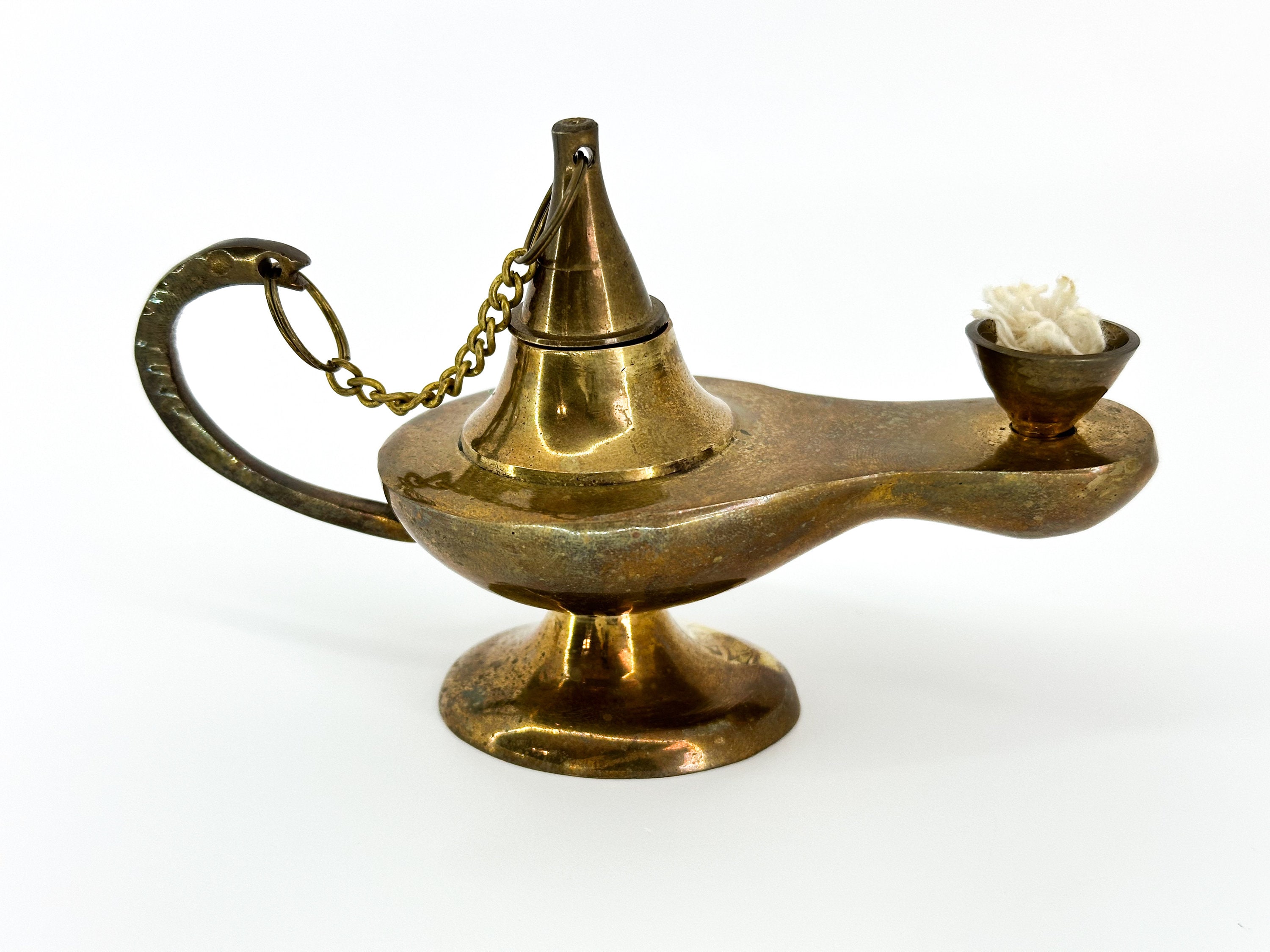 Vintage Solid Brass Genie Lamp Oil Lamp Aladdin Lamp - Etsy