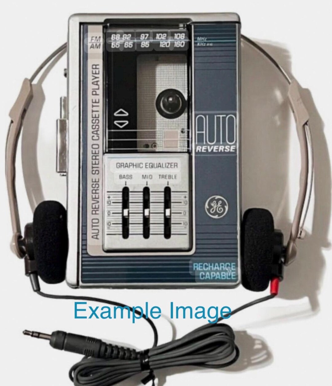 Vintage 1980s Walkman GE Stereo Cassette Tape Player AM/FM Radio Auto ...