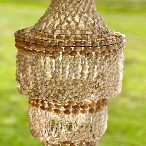 Large Vintage Handmade Cowrie Shell and Puka Shell Chandelier 45" - Etsy