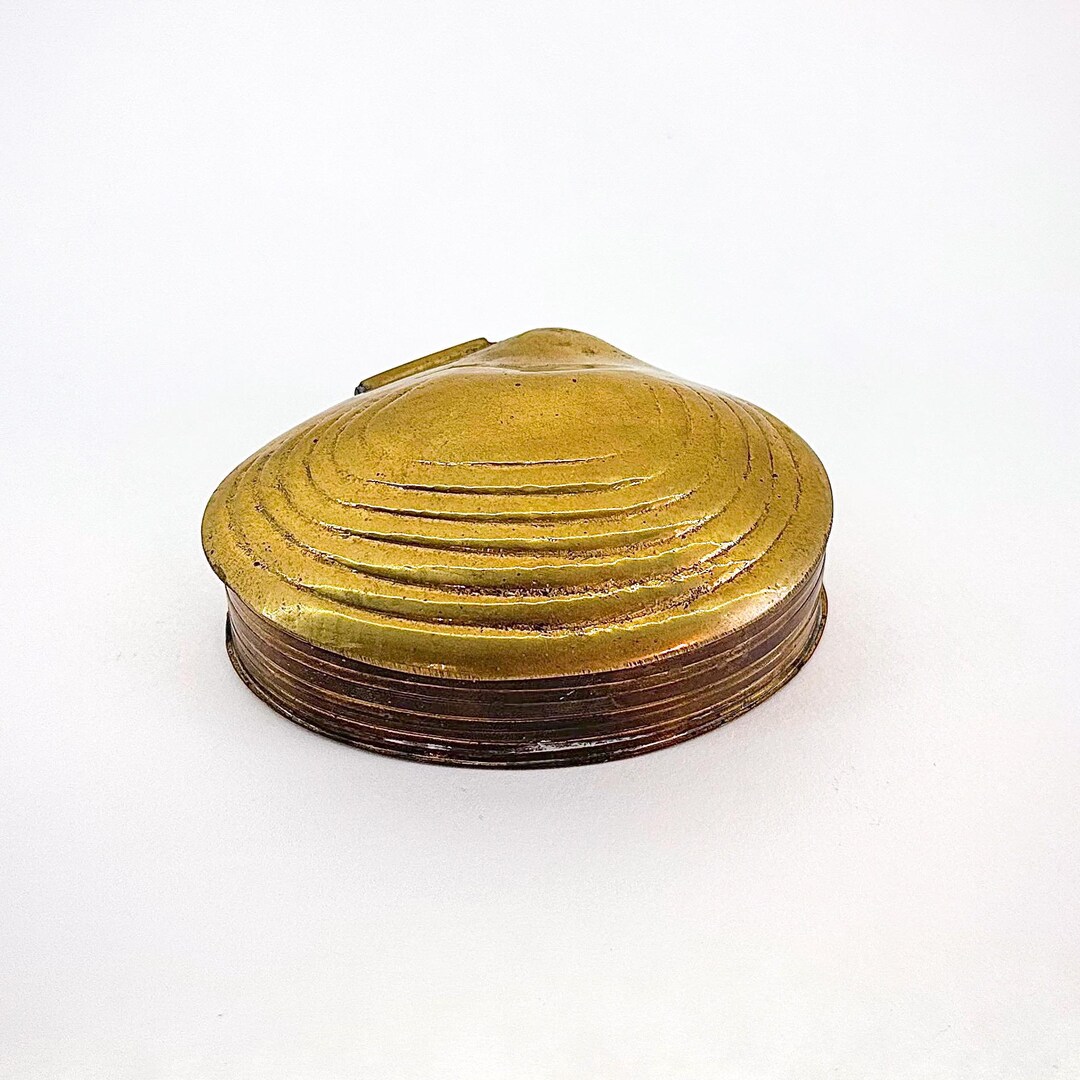 Vintage Brass Clam Shell Jewelry Box, Clamshell Trinket Dish - Etsy