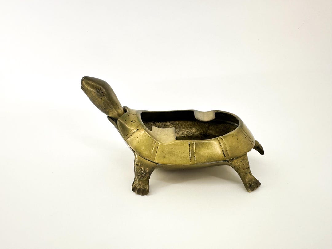 Vintage Brass Turtle Ashtray/ Trinket Dish/ Incense Burner, Adorable ...