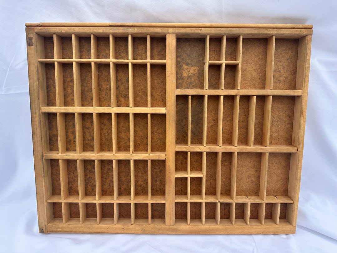 Large Vintage Typeset Drawer, Printers Tray, Type Case, Letterpress ...